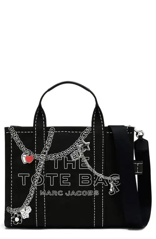 Marc Jacobs The Medium Canvas Tote - Black Multi | Editorialist